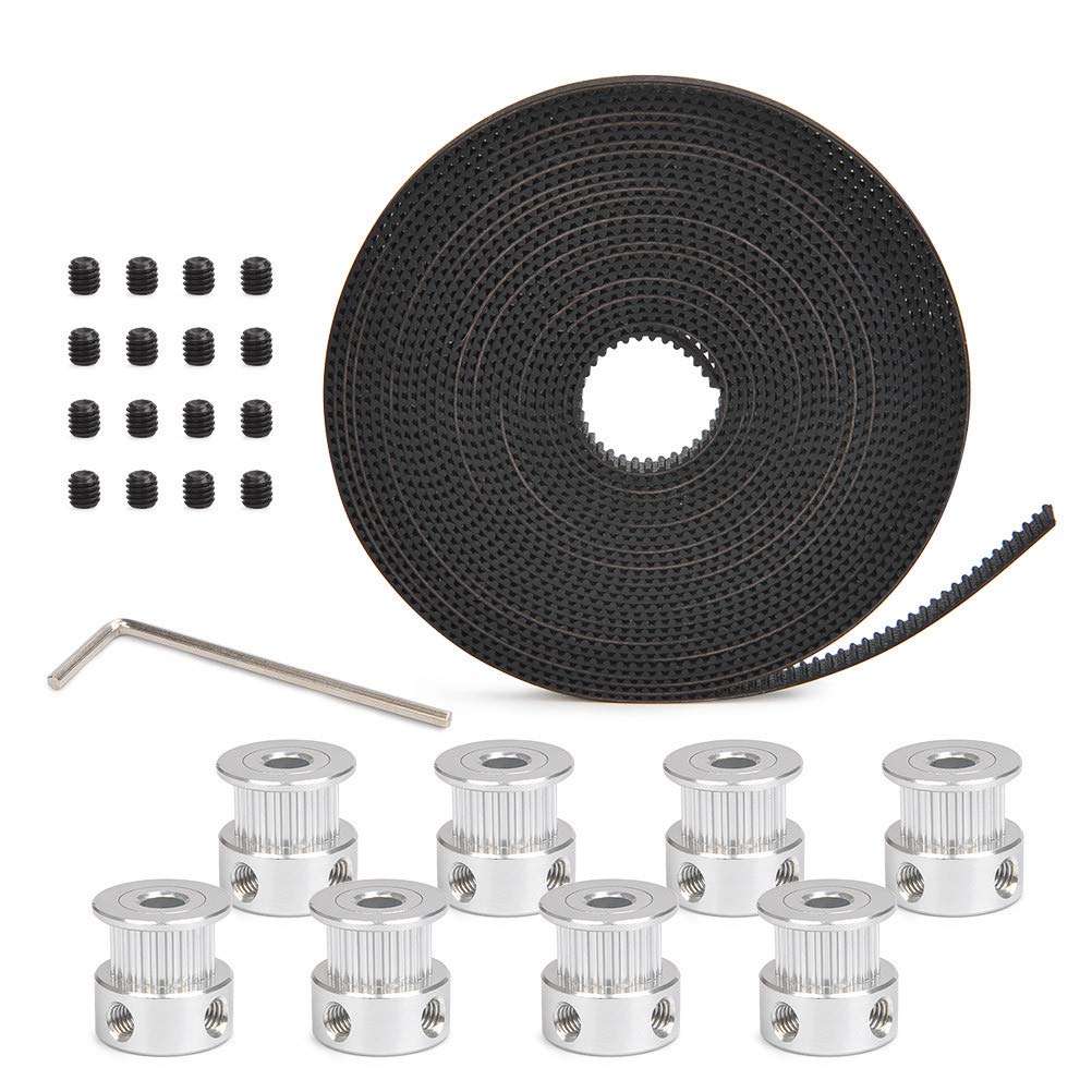 26Pcs 3D Printers Timing Belt Pulley 5M GT2 Timing Belt, 3D Printer ...