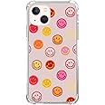Amazon.com: WidofvSpky Cute Smiling Face Pattern Phone Case Compatible with iPhone 15, Pink ...