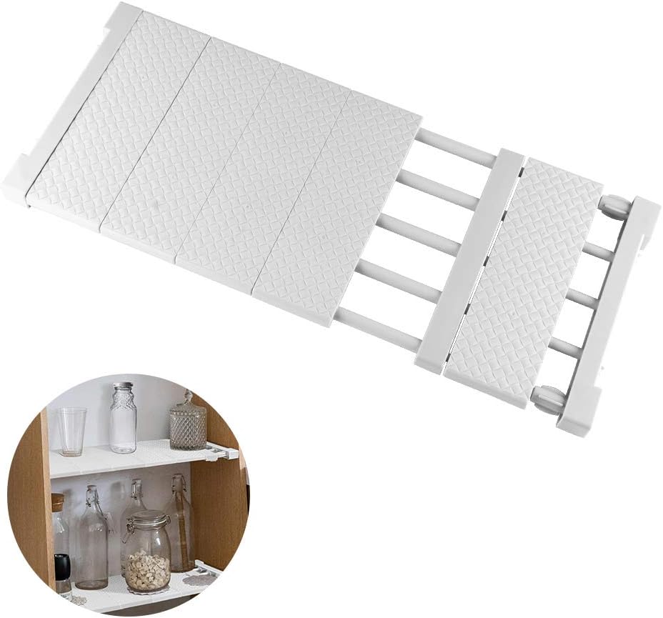 Wovatech Extendable Closet Shelf - Adjustable Storage Rack Separator ...