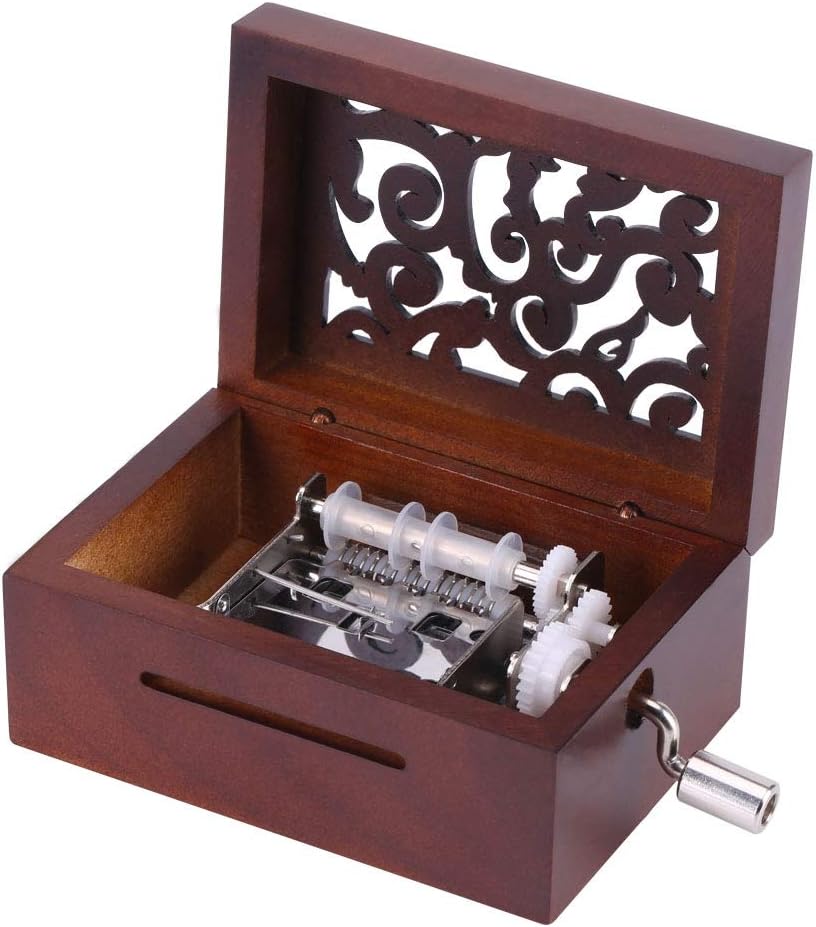 15 Note DIY Hand Crank Music Box Movement, Wooden DIY Music Box ...