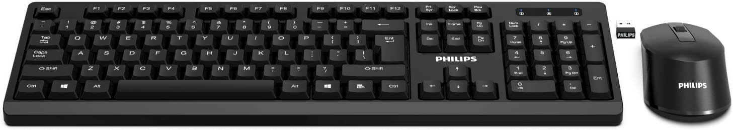 Amazon.com: PHILIPS Wireless Keyboard and Mouse Combo | Optimized 2 ...