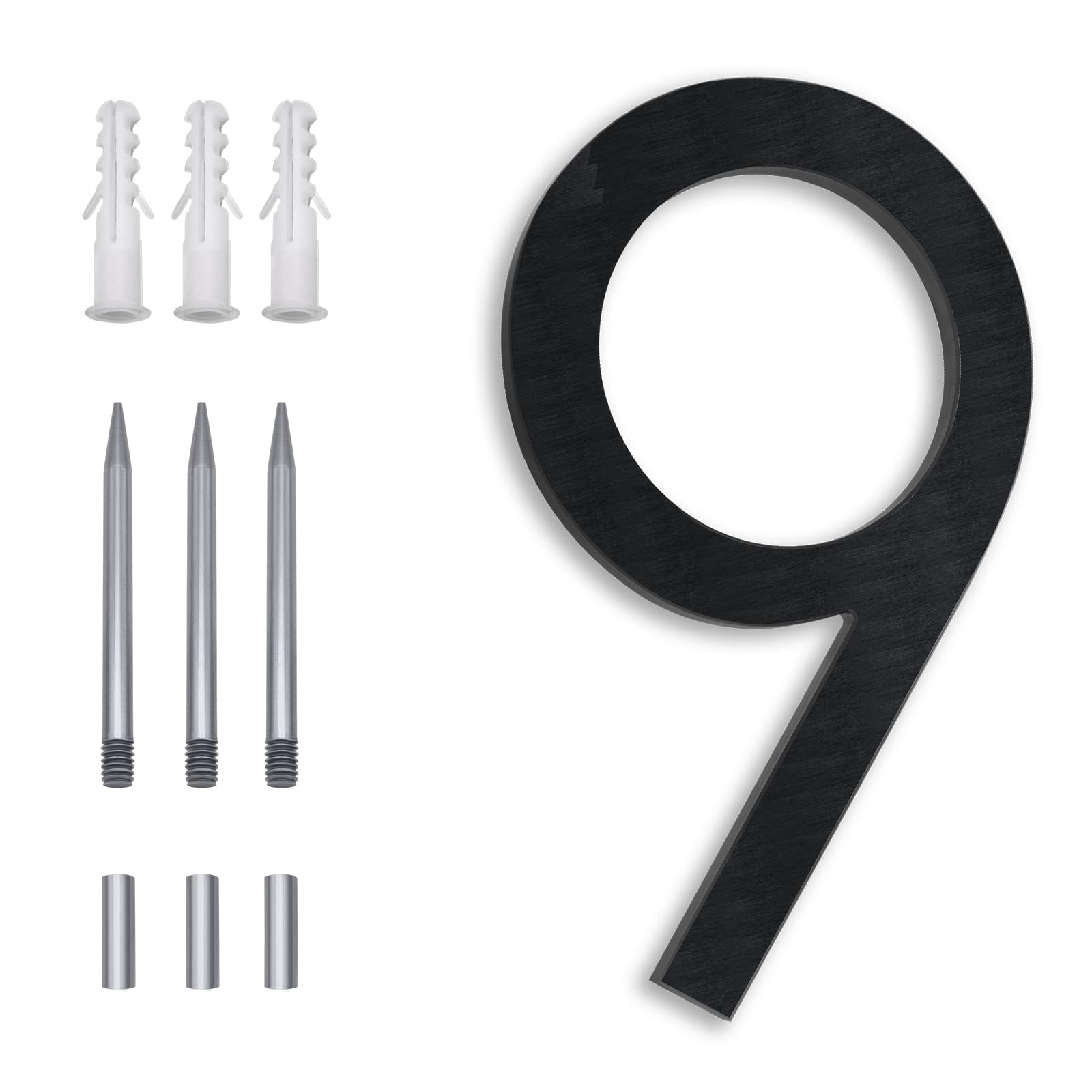 8 Inch Floating House Numbers, Address Numbers For Houses Large Black ...