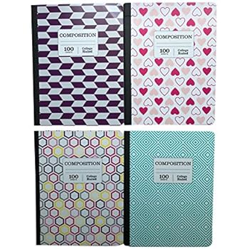 Amazon.com: Pen+Gear Composition Notebooks 4 Pack, College Ruled, 4 ...