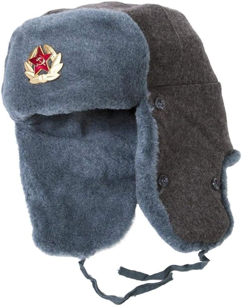 Authentic Ushanka Gorro de Invierno del ejército Ruso URSS Soviética ...