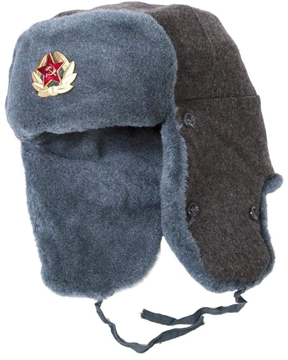 Ushanka-Hat Ushanka -Hat Russian Winter Soviet USSR Army Soldier Red ...