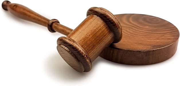 Amazon.com : Gavel and Sound Round Block Set - Wooden Gavels Gloss ...