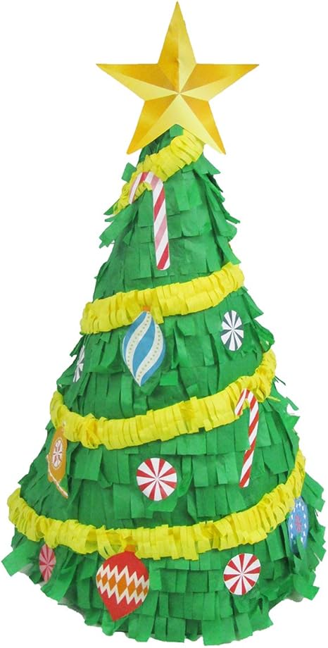 Feliz árbol de Navidad Piñata, Centro de Mesa decoración, Juego de ...