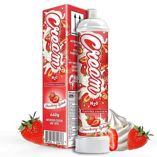 CREAM N2O Nitrous Oxide Whipped Cream Charger (Strawberry Splash, 1pc ...