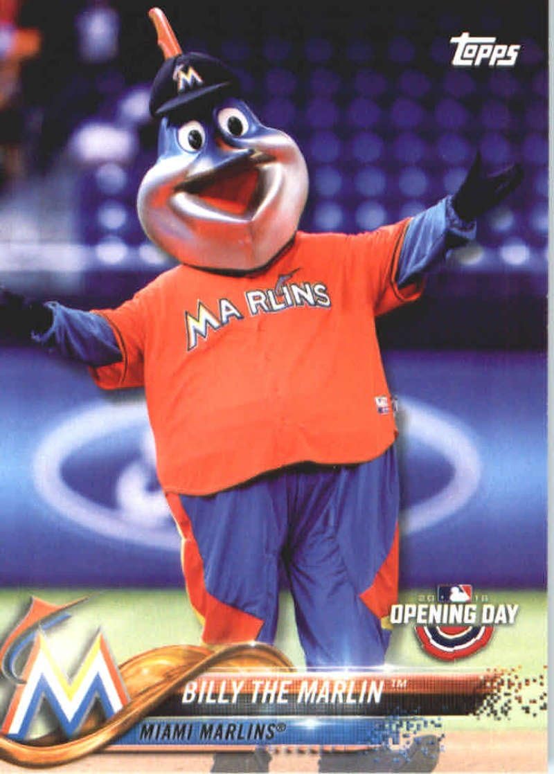Amazon.com: 2018 Topps Opening Day Mascots #M-12 Billy the Marlin Miami ...