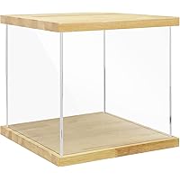 Amazon.com: Clear Acrylic Display Case with Solid Maple Wood Base and ...