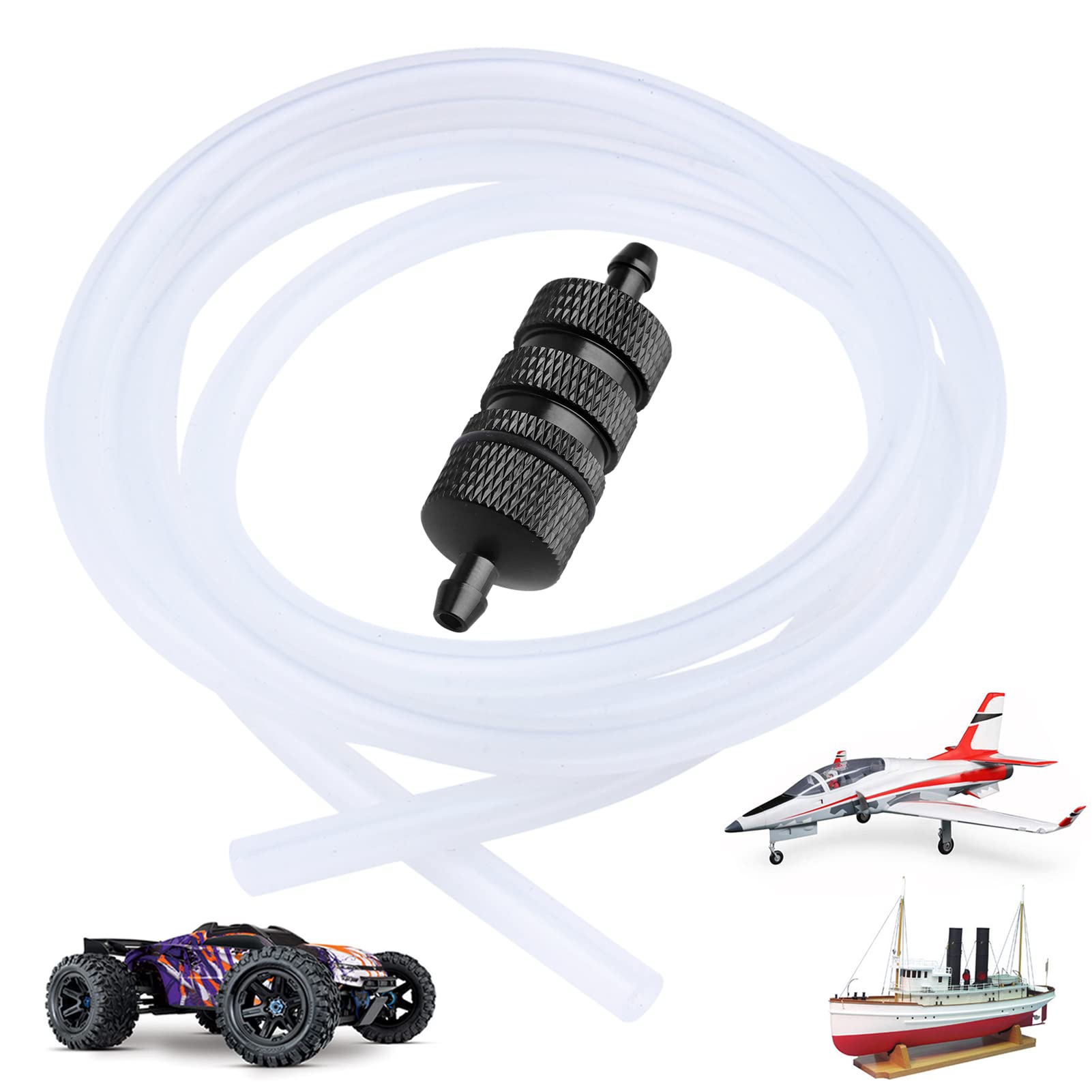 Mua GoHobby Aluminum RC Oil Filter Fuel Filter and Silicone Tubing for ...