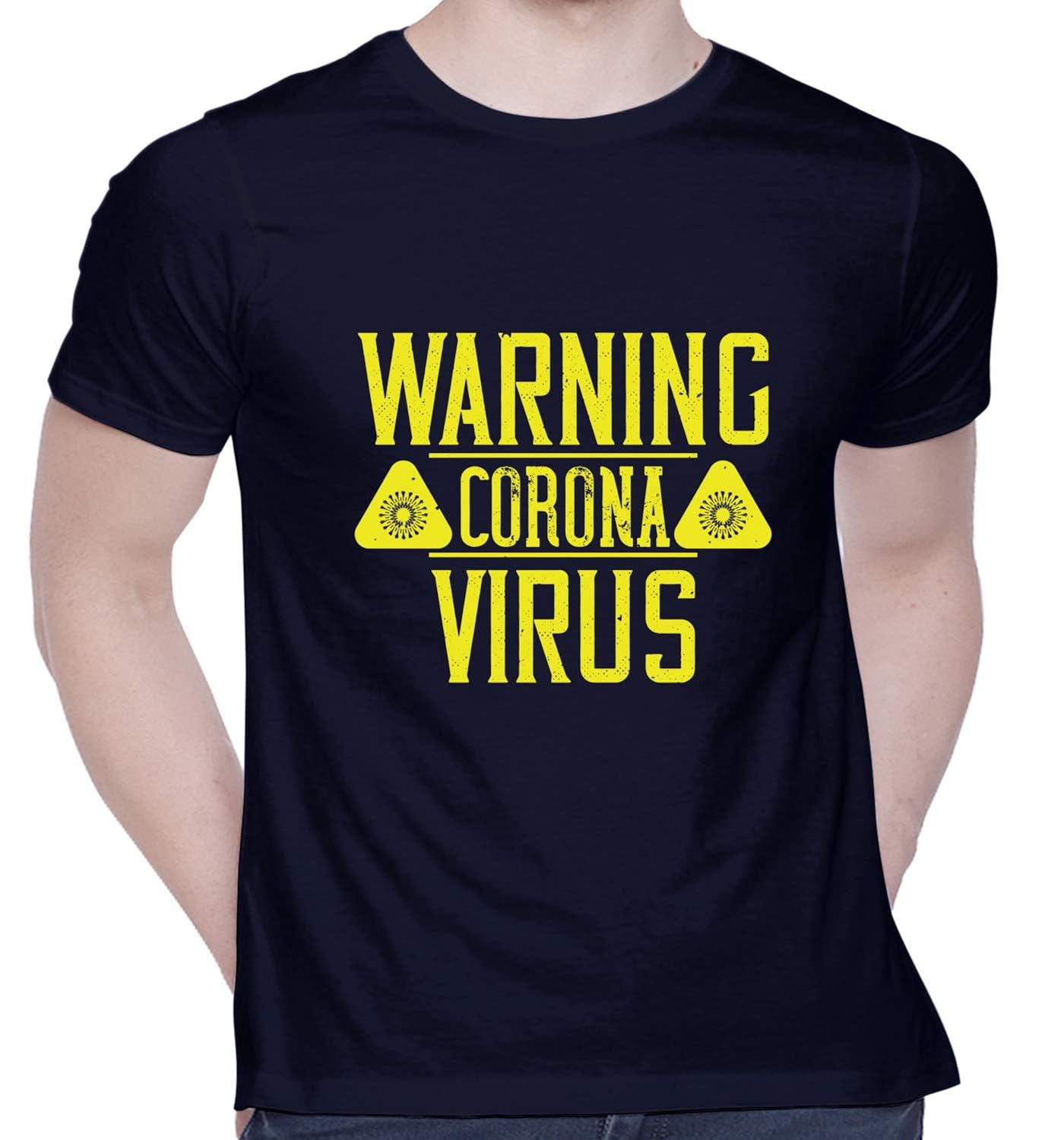 Buy Graphic Printed T-Shirt for Unisex Warning Corona Virus Tshirt ...