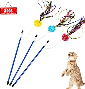 Amazon.com : Cat Teaser Wand Interactive Cat Toys Cat Wands with Sound ...