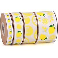 Amazon.com: Meseey Lemon Satin Ribbon 40 Yards Yellow White Lime Green ...