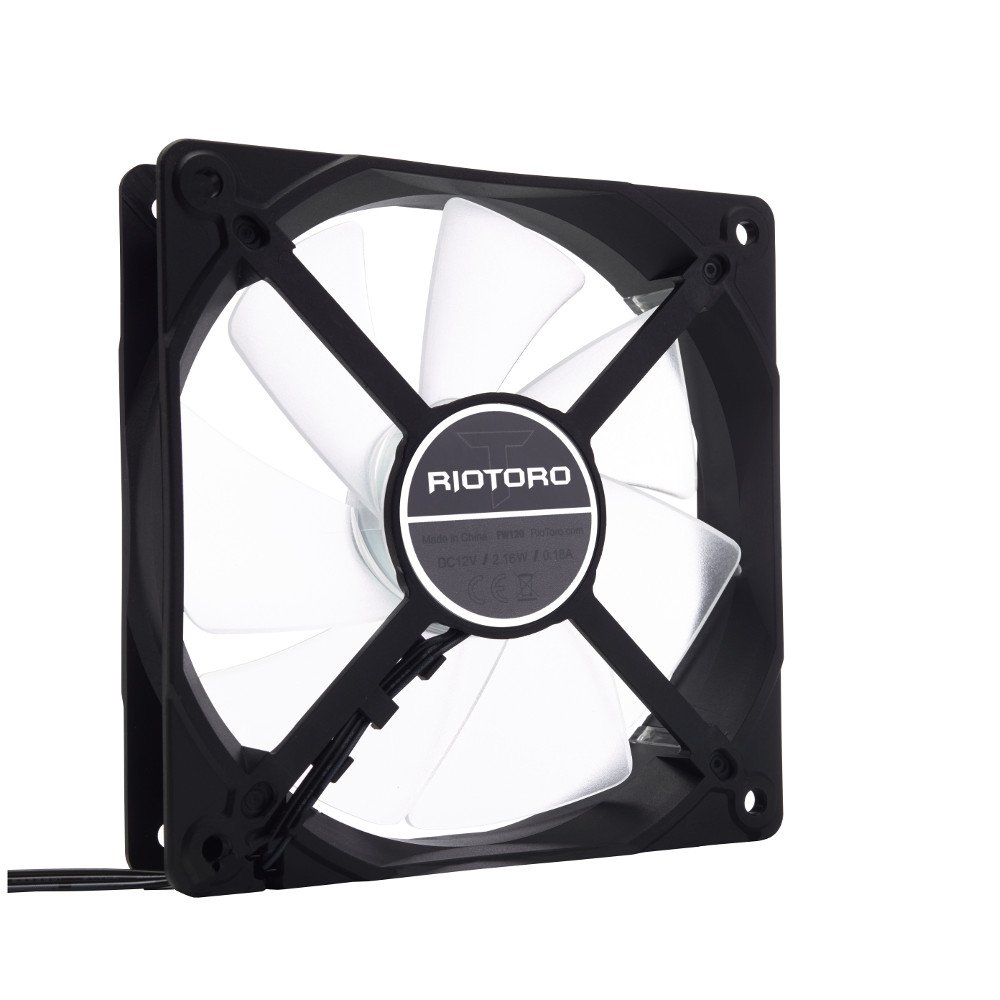 FW120 RIOTORO 120mm High Airflow 1500 RPM Performance Edition White ...