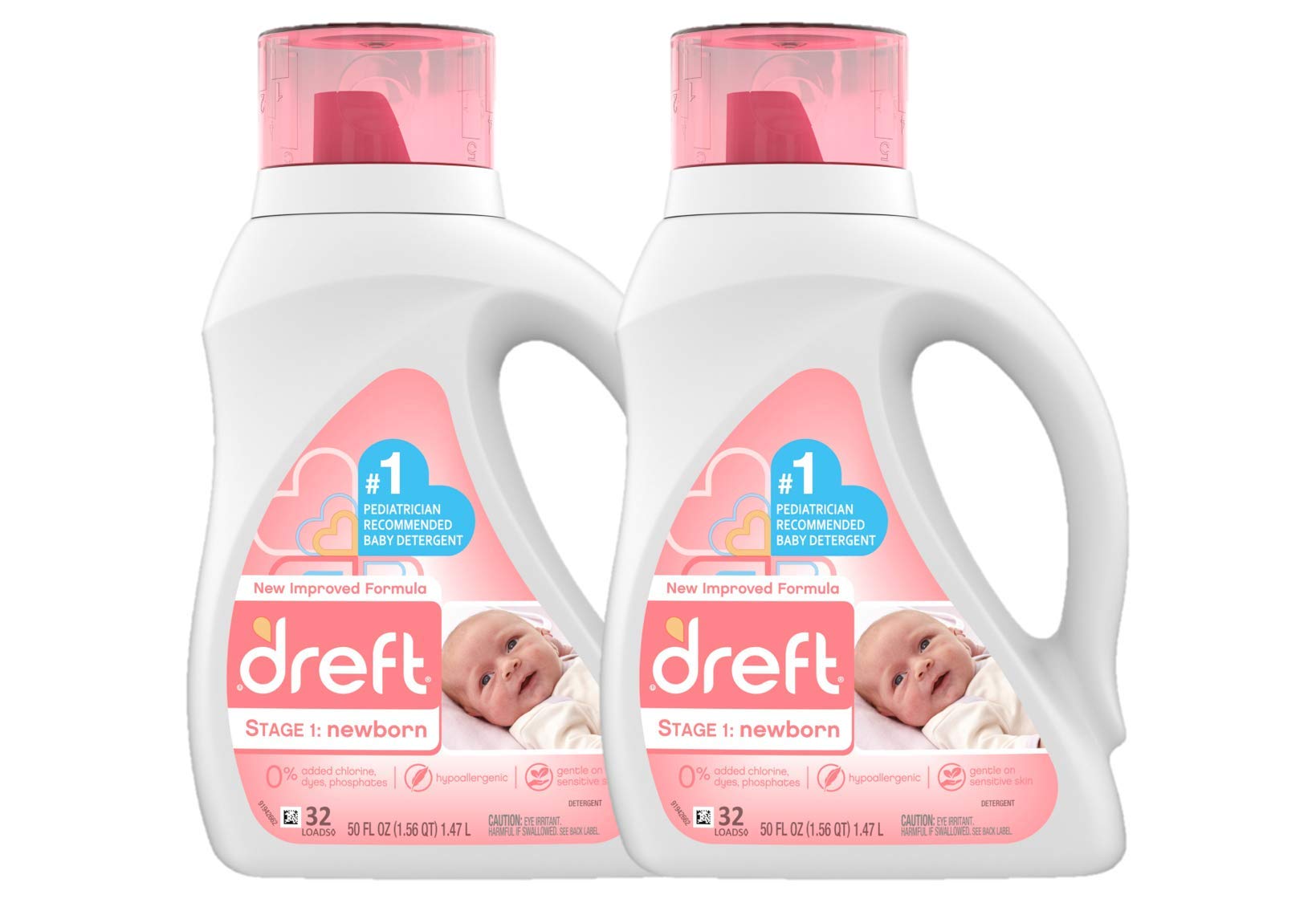 Dreft Stage 1: Newborn Hypoallergenic Liquid Baby Laundry Detergent (HE ...