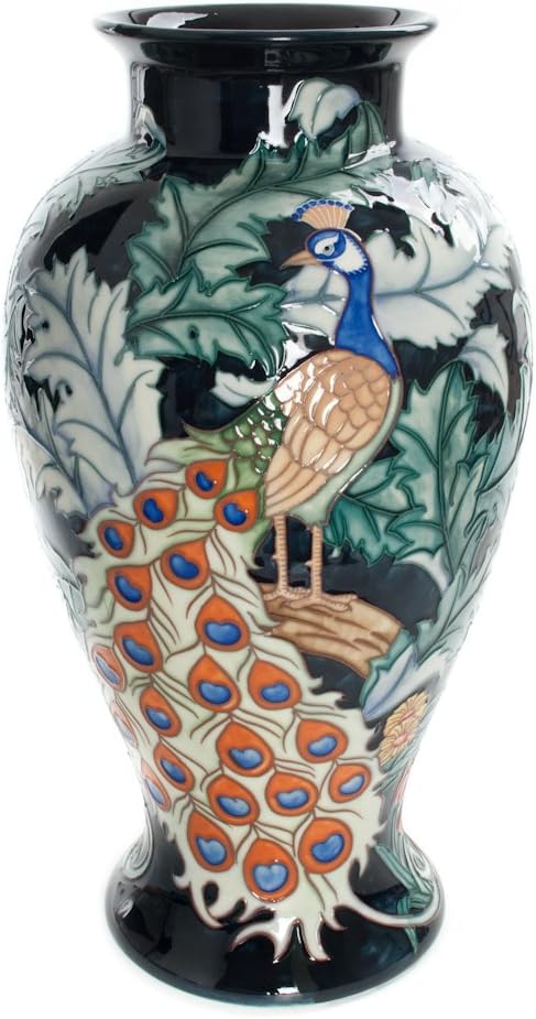Old Tupton Ware - Navy Peacock Design - 14 inch Vase: Amazon.co.uk ...