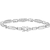 Naava Women's 0.25 ct Diamond 9 ct White Gold Trioligy Bracelet: Amazon ...