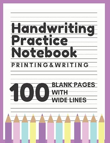 Handwriting Practice Notebook Printing Writing Workbook: 100 Blank ...