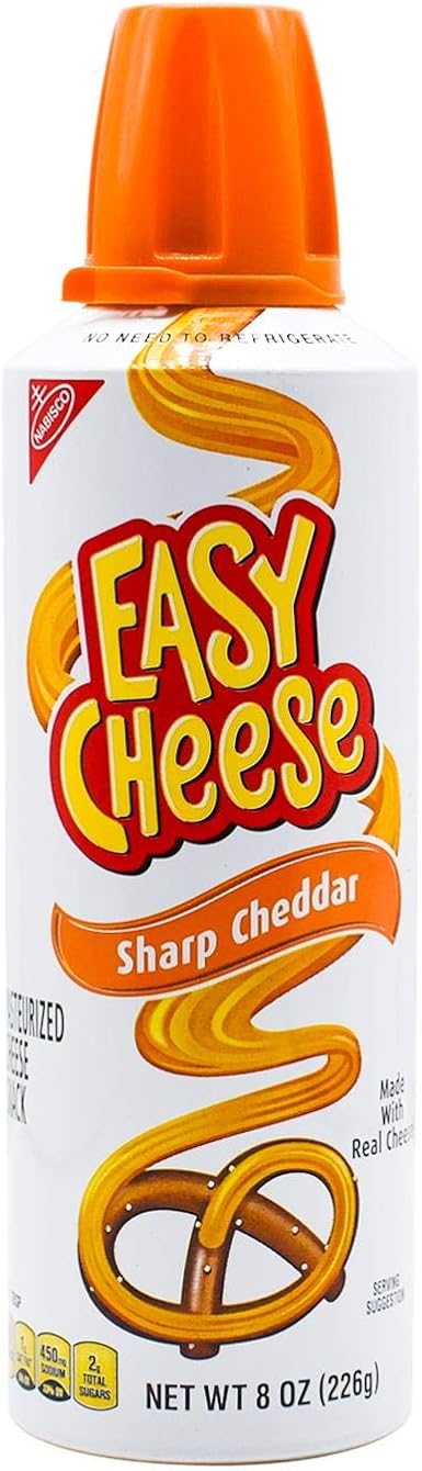 American Squeeze Cheese KRAFT Easy Cheese Can 8oz can: Amazon.co.uk ...