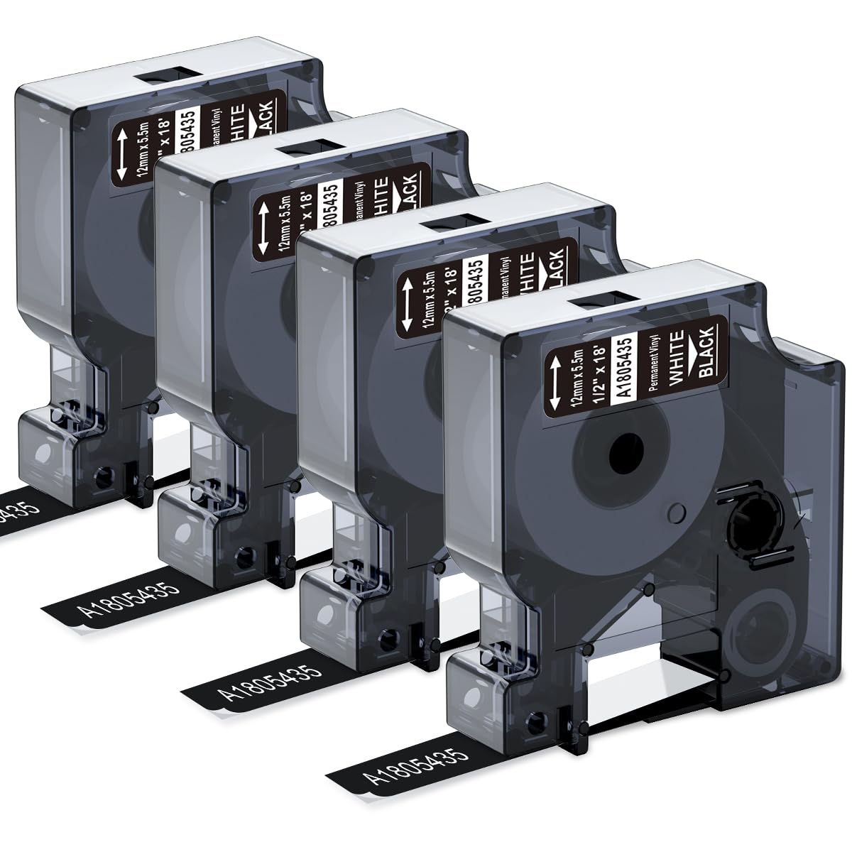 Mua Rhino 4200 Label Tape Compatible with Dymo Rhino White on Black ...