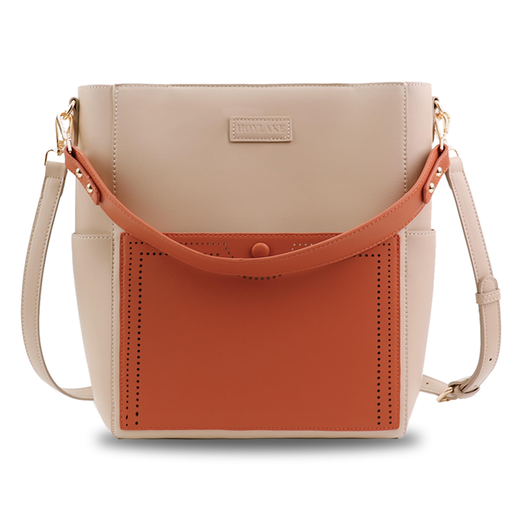 Hoylake PU Leather Bucket Bags for Women Travel Tote Shoulder Bag Large ...