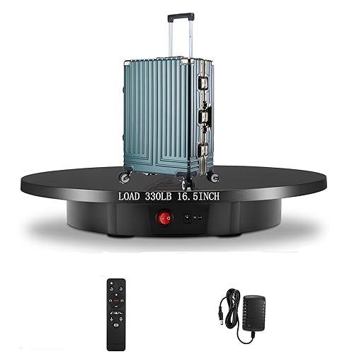 PUOSUO Motorized Rotating Display Stand, 16.5inch / 330Lbs Load ,360 ...