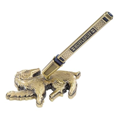The Noble Collection Harry Potter Hufflepuff House Pen and Desk Stand ...