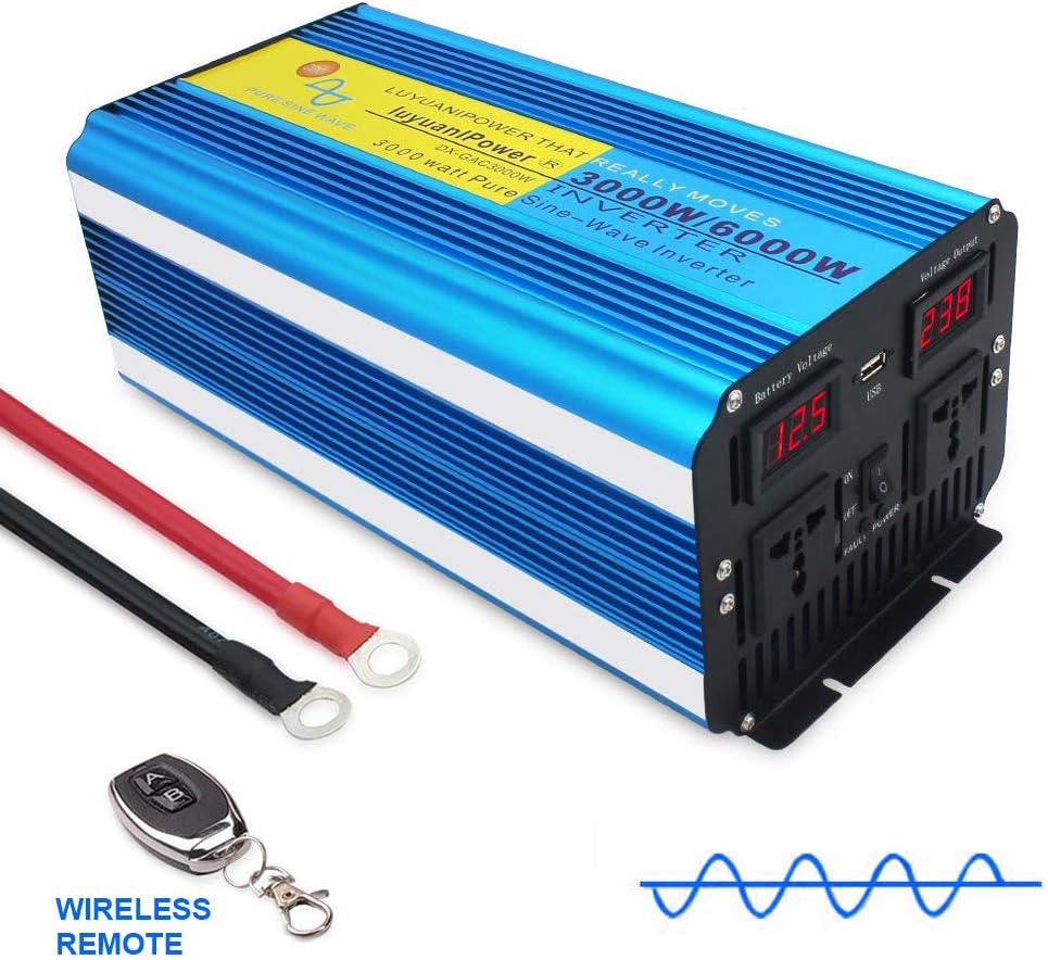 LVYUAN 2020 new Pure Sine Wave Power Inverter 3000W /6000W DC 12V to AC ...