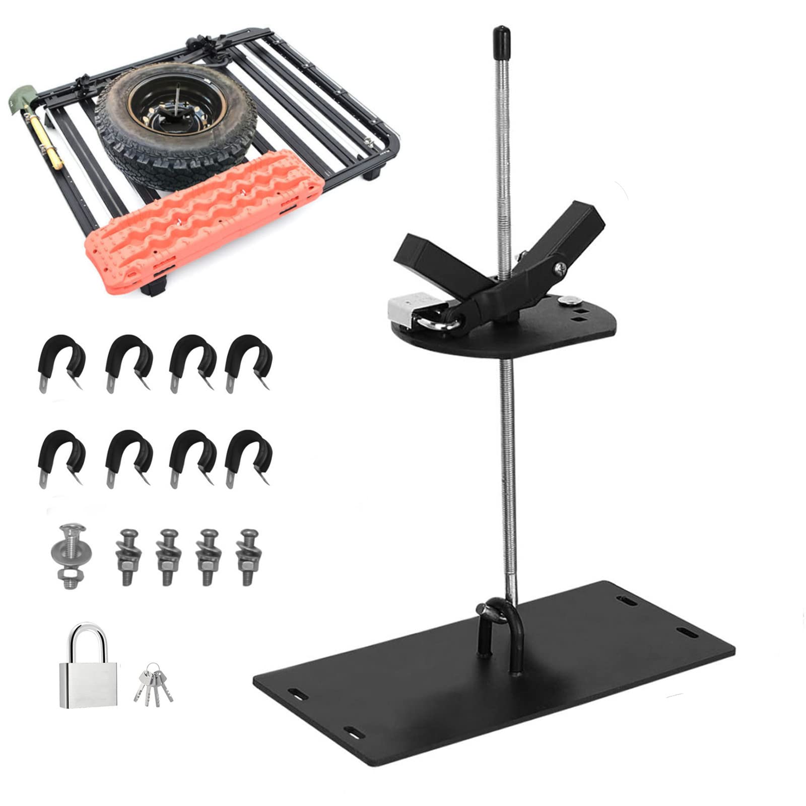 Sidasu Universal Roof Rack Tire Mount-Rack Spare Tire Mount -Roof Rack ...