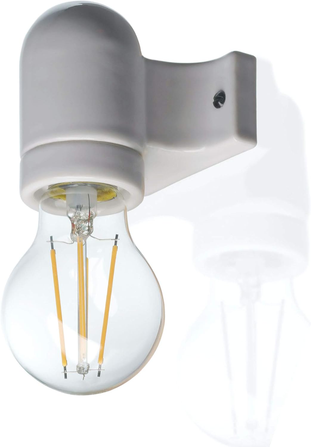 Ceramic Industrial E27 Ceiling/Wall Light Right Angled Lamp Holder ...
