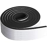 Neoprene Foam Strip Roll by Dualplex, 3" Wide x 10' Long x 1/8" Thick, Weather Seal High Density ...