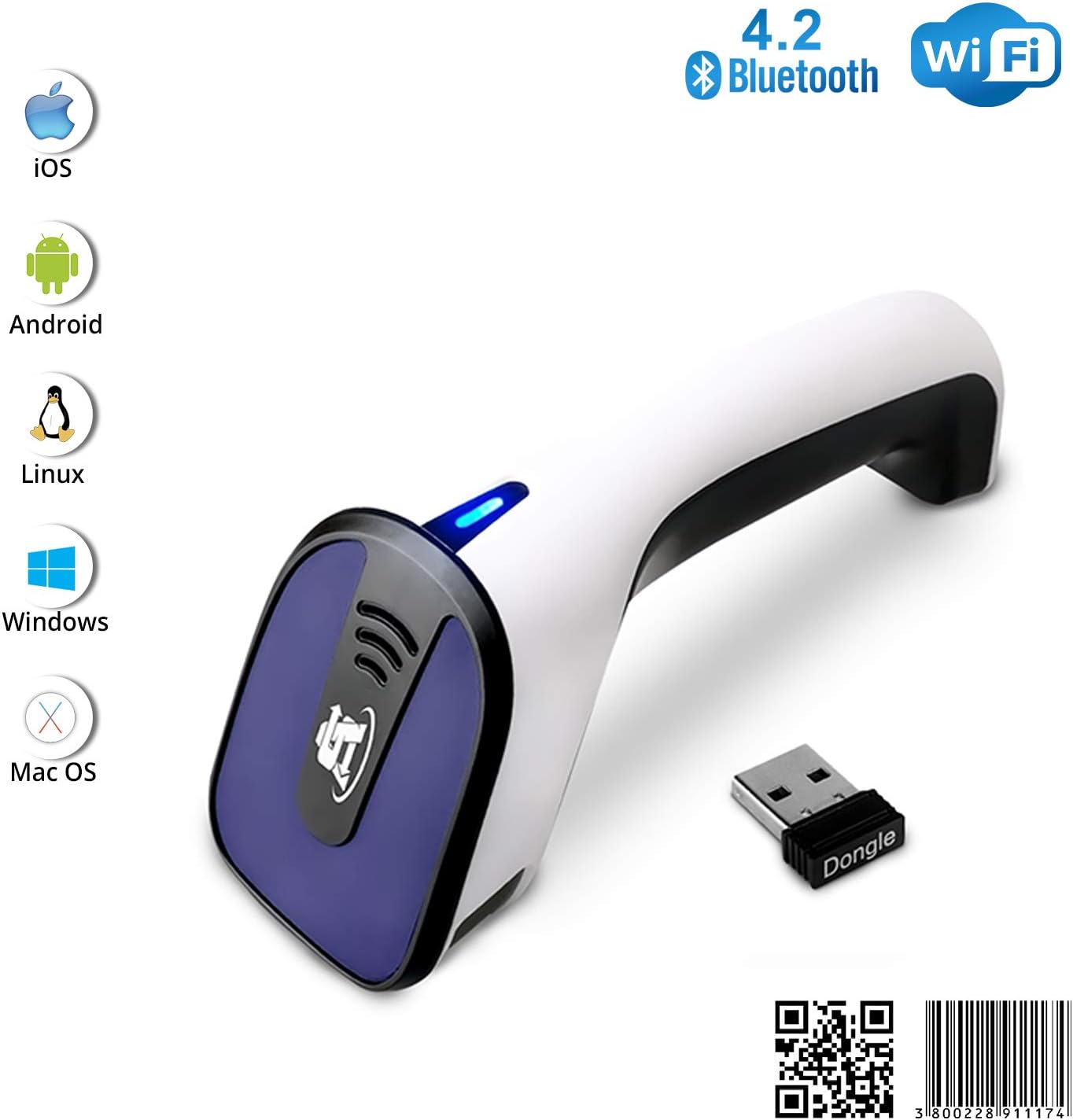 ScanAvenger Portable Wireless Bluetooth Barcode Scanner: 3-in-1 Hand ...