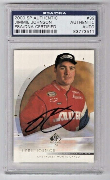 2000 Upper Deck SP SPA Authentic Jimmie Johnson Signed RC Card #39 PSA ...