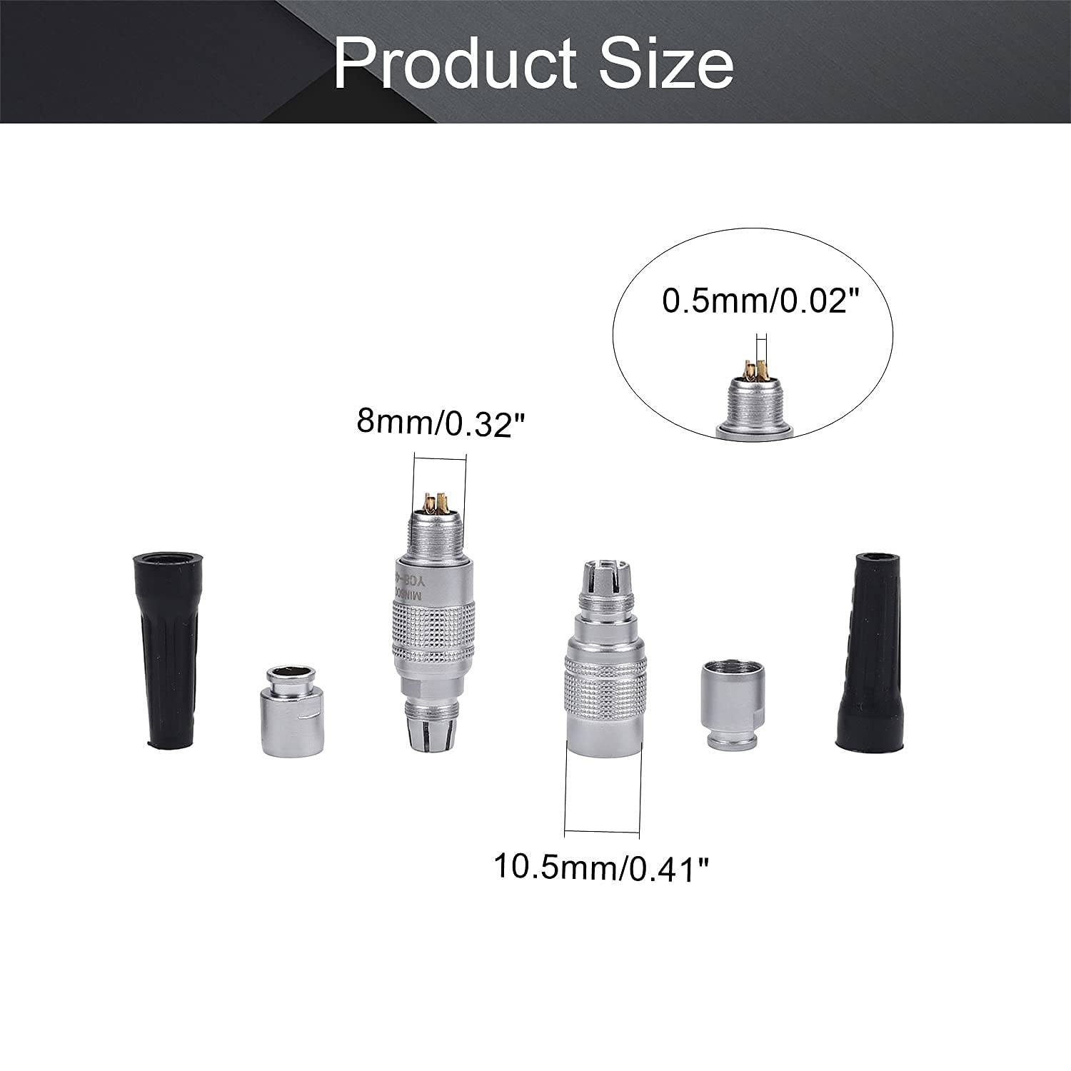 Mua Aicosineg Aviation Connector YC8-4 4 Pin Male Female Panel Metal ...