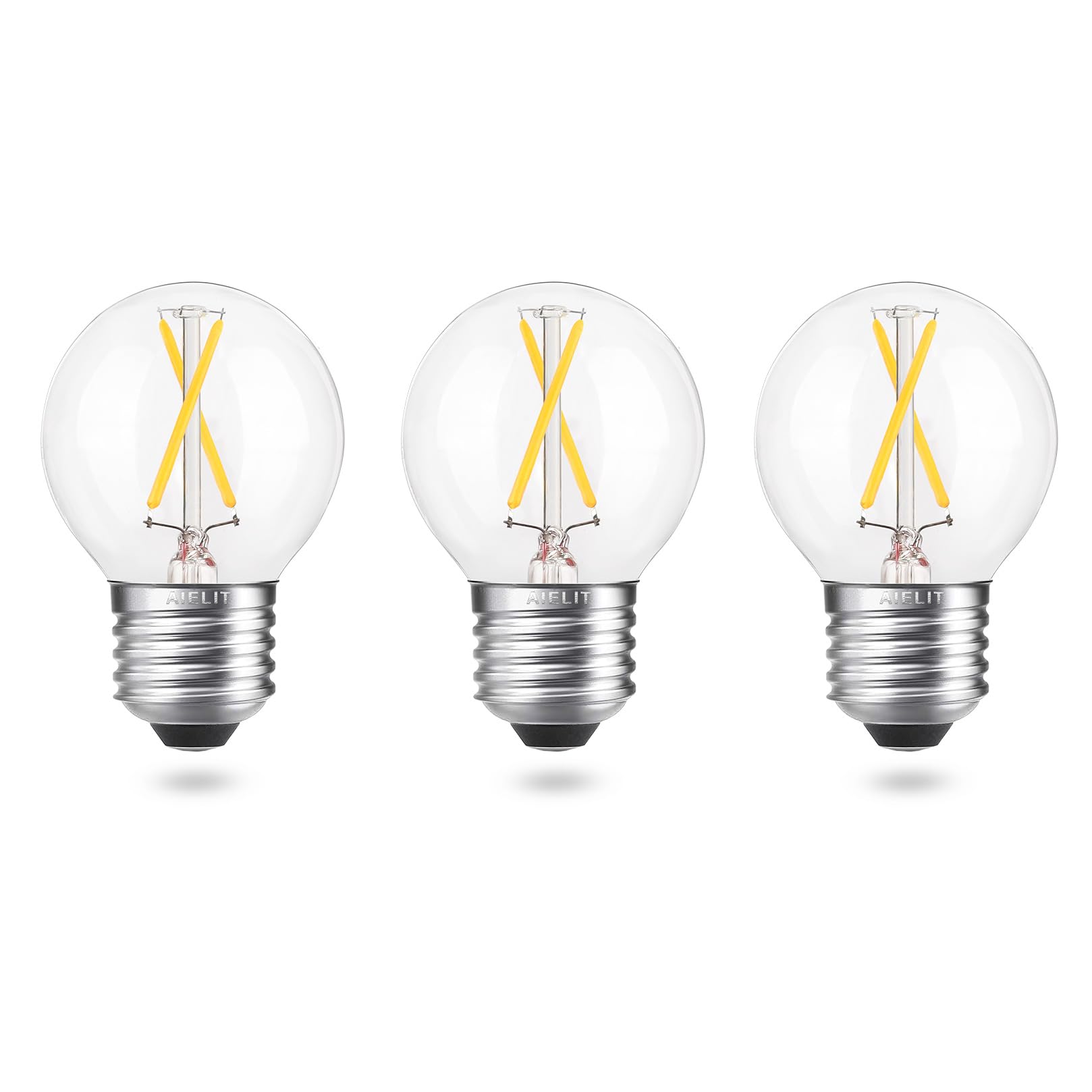 AIELIT Dimmable Globe LED Bulb, 2W(25-Watt Equivalent), Soft White ...
