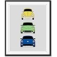 Amazon.com: Custom Car Posters History of Volkswagen Beetle Generations ...