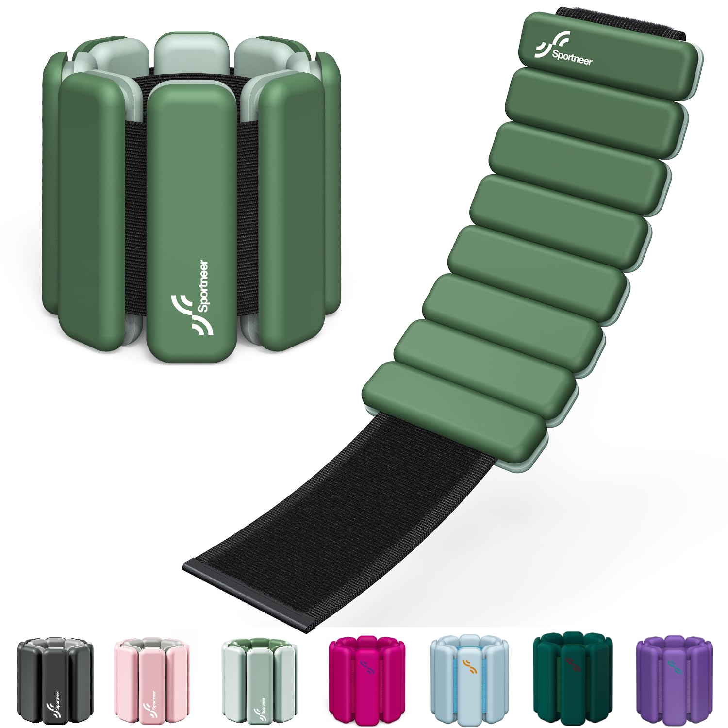 Sportneer Wrist Weights - 1 Pair (1 lb/2 lb Each) | Adjustable Wearable ...