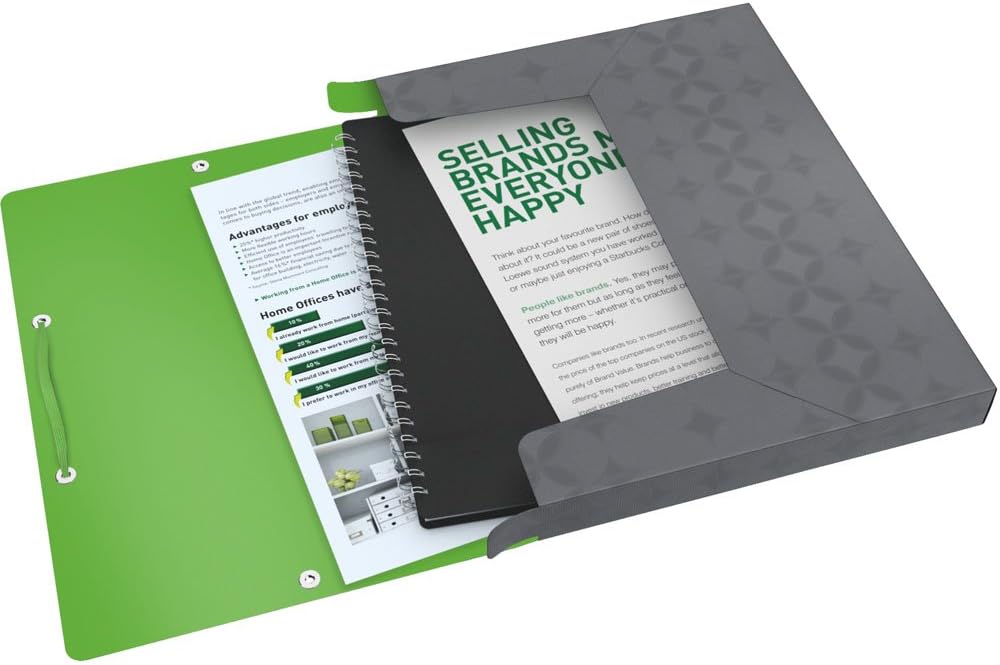 Leitz Box File, Holds up to 250 A4 Sheets, Elastic Closure, Flexible ...