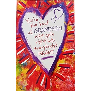 Amazon.com : Greeting Card Valentine's Day "For a Special Grandson on ...