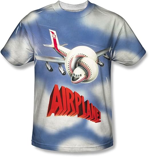 Airplane - Mens Title T-Shirt: Amazon.co.uk: Clothing