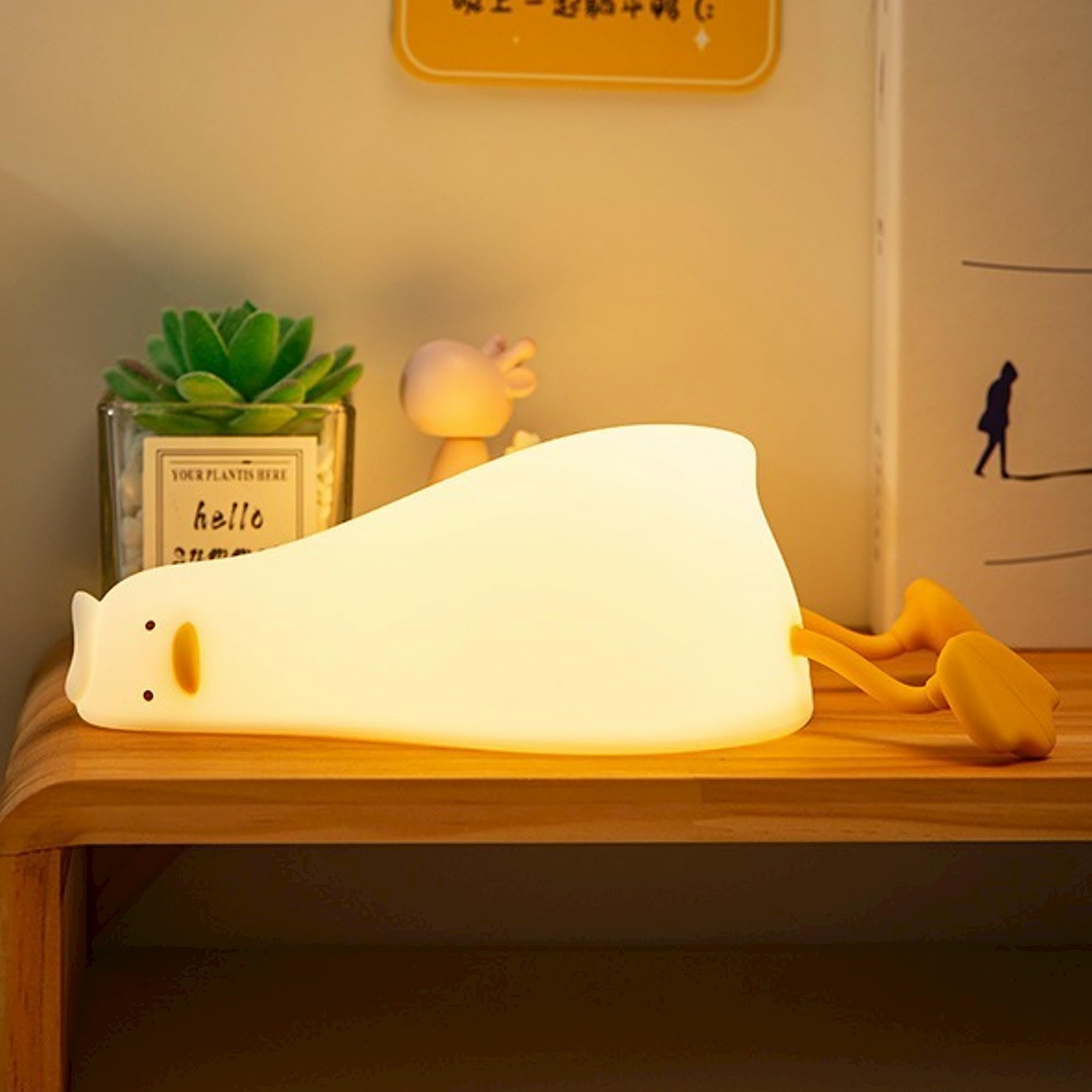 GJB Duck Lamp, Lazy Duck Night Light for Kids, Lying Flat Duck ...