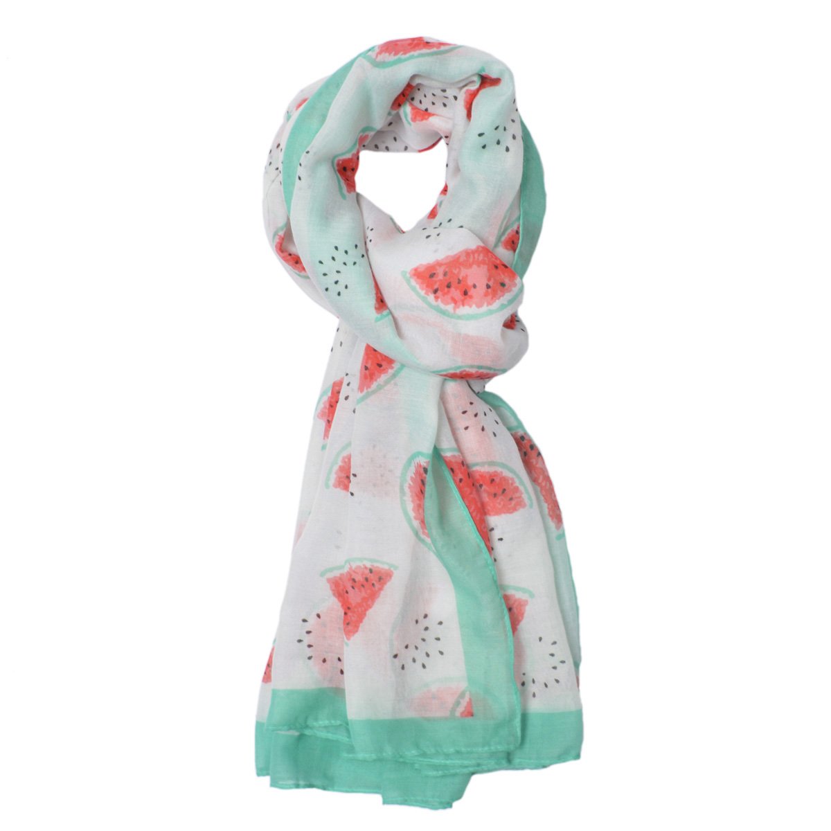 IvyFlair Unique Watermelon Fruit Patterned Fashion Scarf Shawl Wrap ...