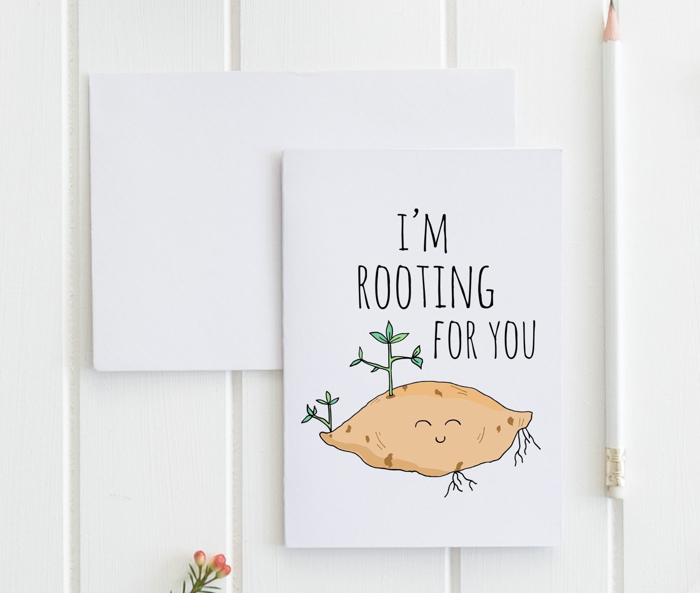 Amazon.com: I'm Rooting For You, Greeting Card.: Handmade
