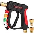Amazon.com: DUSICHIN Pressure Washer Short Wand High Power Spray Gun 5 Nozzle Tips Car Wash Foam ...