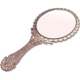 Amazon.com: VILLCASE Small Handheld Mirror Vintage, Gold Vanity Hand ...