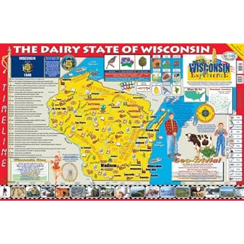Amazon.com: The Wisconsin Experience Poster/Map!: Carole Marsh: Office ...