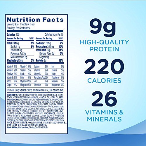 Ensure Compact Nutrition Shake, 9g of protein, Vanilla, 4 fl oz, 24 ...