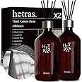 Amazon.com: hetras Premium Reed Diffuser Set 16.9 fl.oz. 2 Pack | White ...