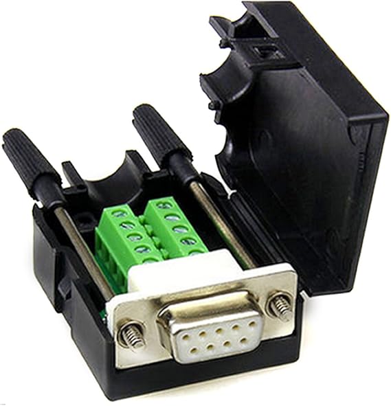 Amazon | DB9 D-SUB RS232 VGAアダプタ 9ピン 信号端子プラスチックカバー 2列 Female with screw ...